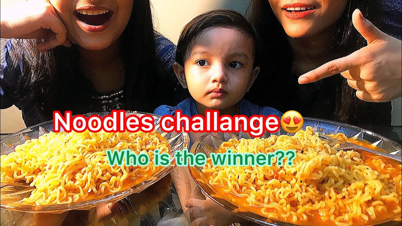Spicy Noodle challenge || food competition ||pakistani mukbang - YouTube
