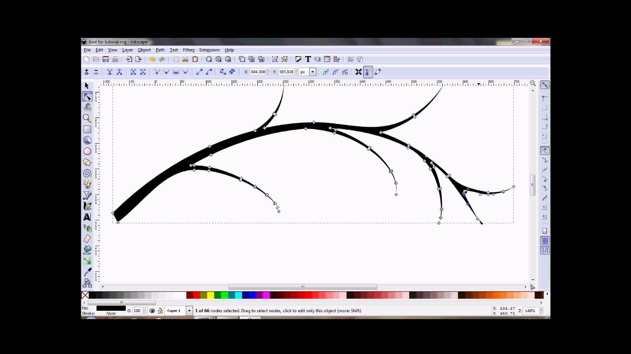 Inkscape - How to Draw a Tree Branch - YouTube