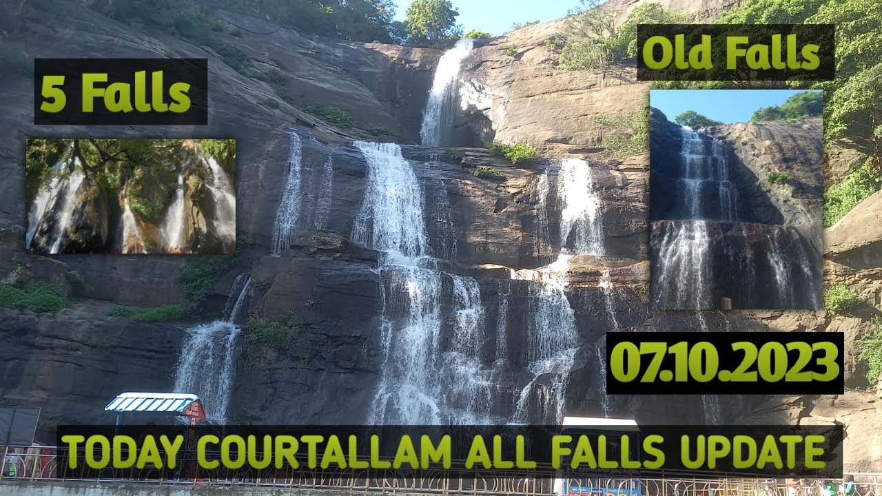 7.10.23 #Today Courtallam all falls update #குற்றாலம் தற்போதைய நிலவரம்# ...