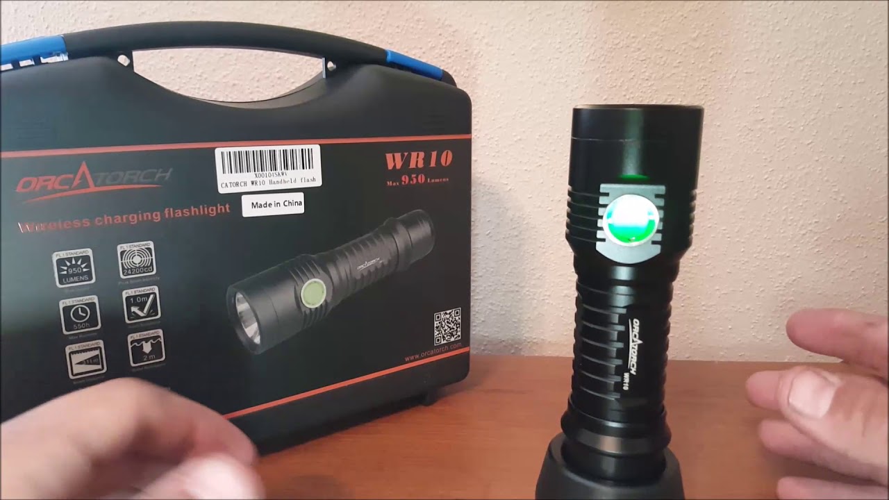 Orcatorch WR10 wireless charging flashlight - YouTube