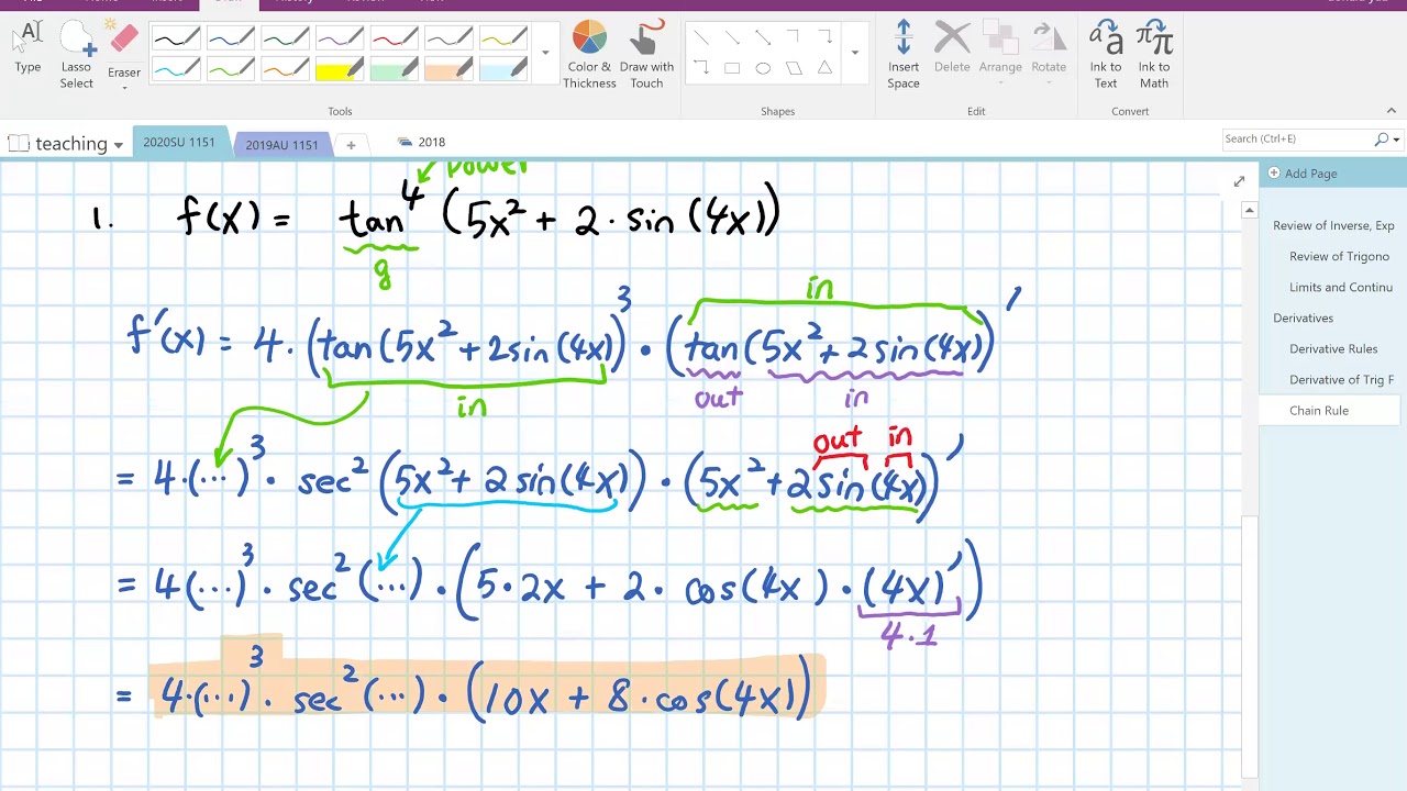Calculus 1--07 Chain Rule - YouTube