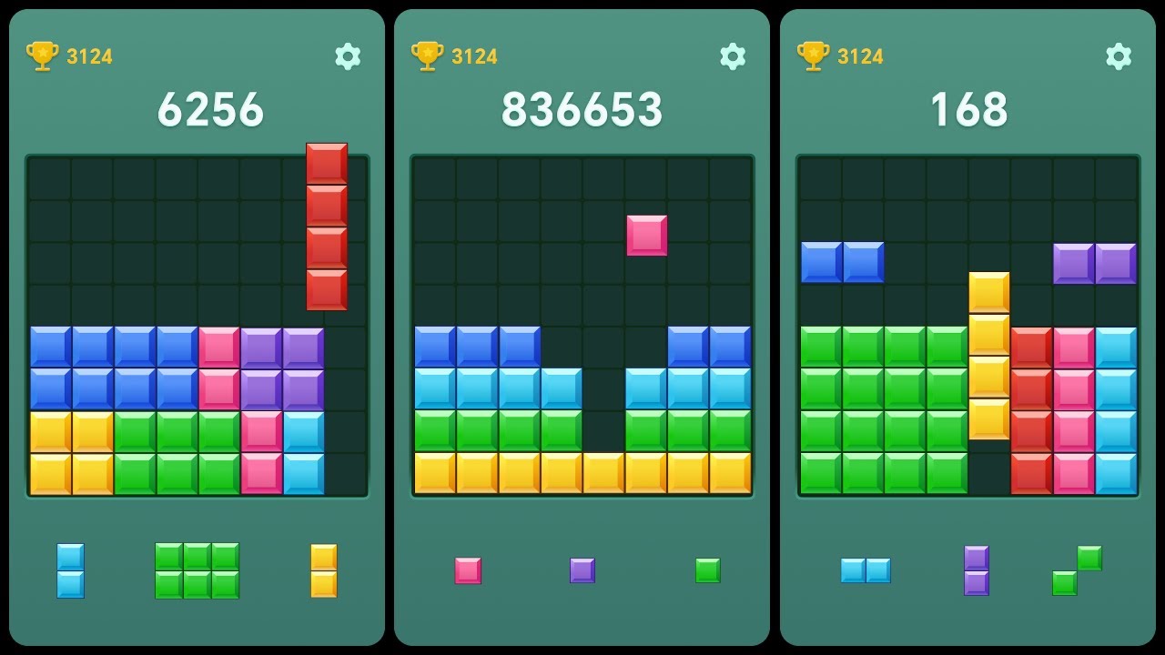 Green Block Blast:Puzzle game Gameplay Android Mobile - YouTube