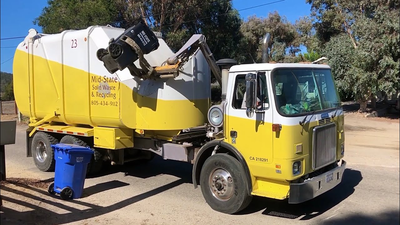 Mid-State Solid Waste - 1994 WhiteGMC Rapid Rail Co-Collector ASL - YouTube