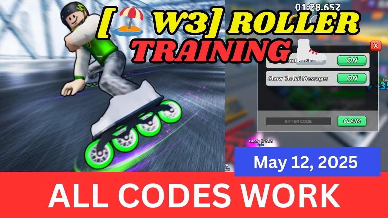 ALL Codes Work Roller Training ROBLOX, May 12, 2025 - YouTube
