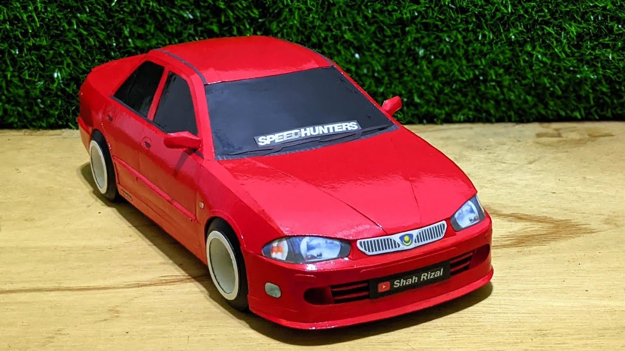 PROTON WIRA DARI KERTAS LUKISAN - YouTube