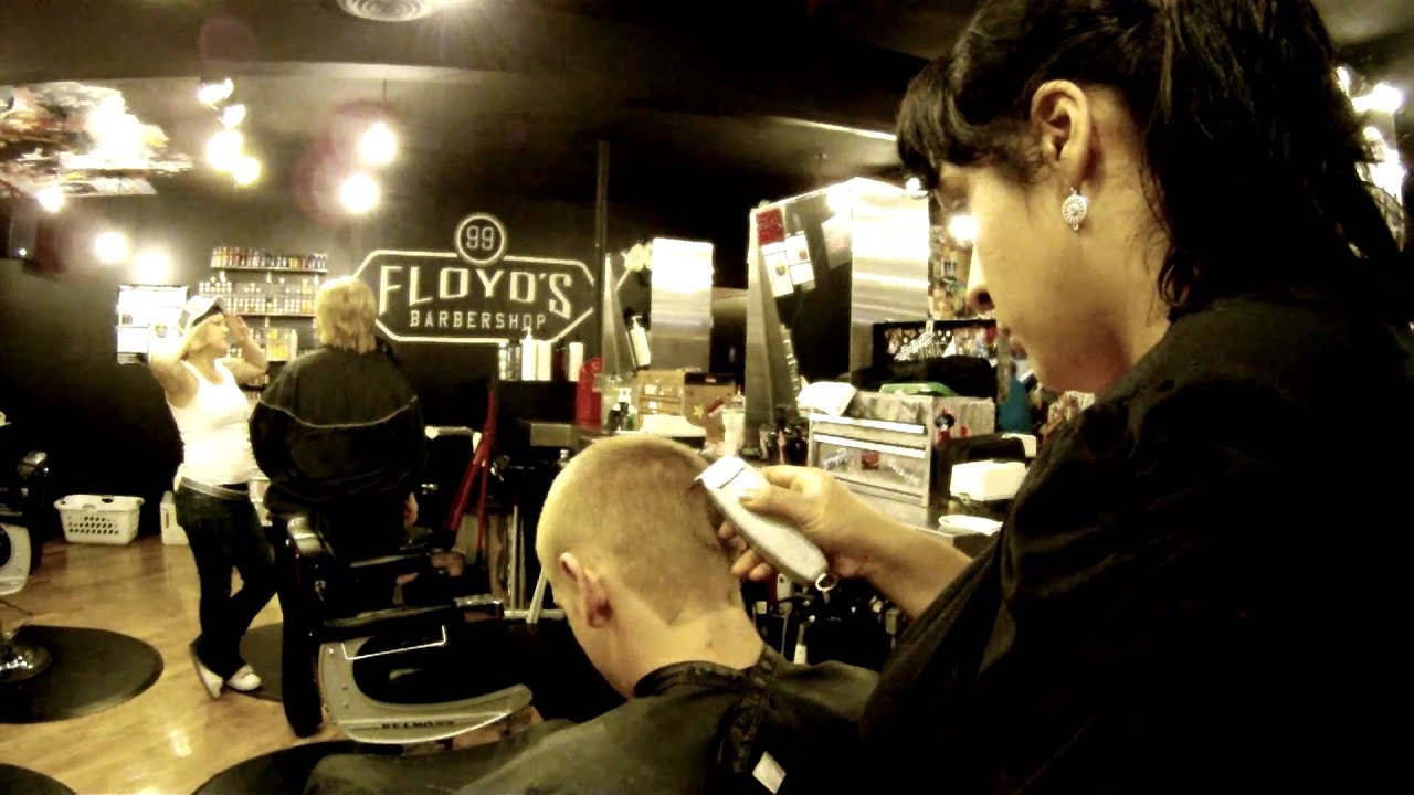 Green Bay Cheese Head Haircut - YouTube
