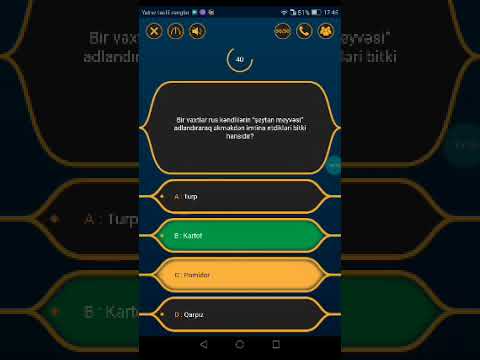 Milyonçu oynadım #1 (Çox maraqlı və gözəl bilik oyunu)👍👍👍