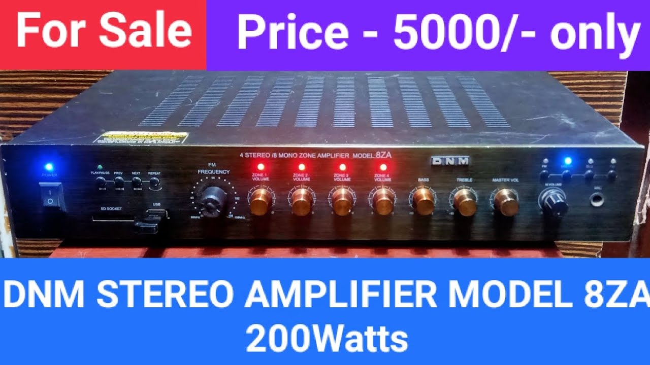DNM STEREO AMPLIFIER MODEL 200Watts Nice Sound Quality Contact No ...