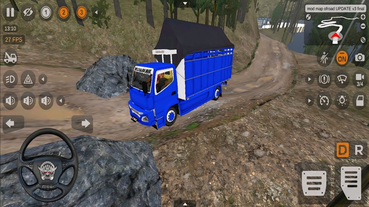 Wow Mantul Game Truk Oleng Full Muatan Barang Canter Lewat Jalanan ...