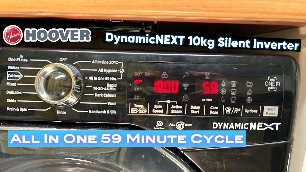 Hoover DynamicNEXT DWOAD610AHF7B-80 - All In One 59 Minute Cycle - YouTube