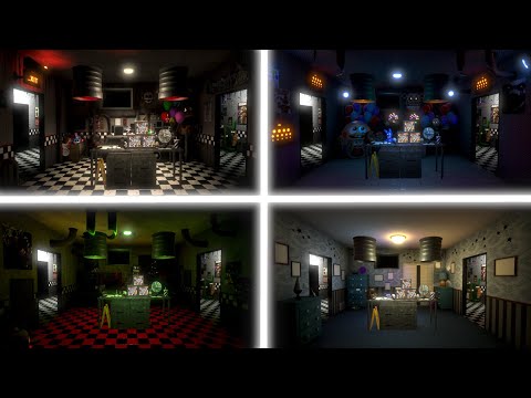 All Offices In Ultimate Custom Night VR - YouTube