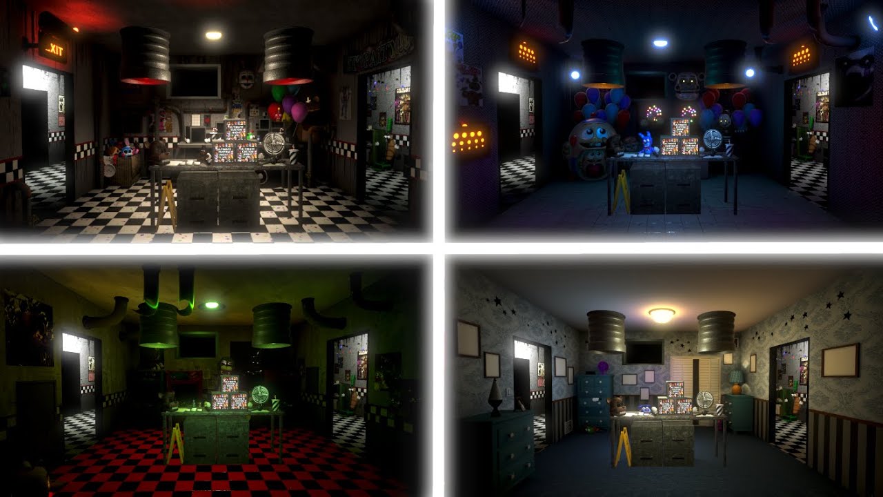 All Offices In Ultimate Custom Night VR - YouTube