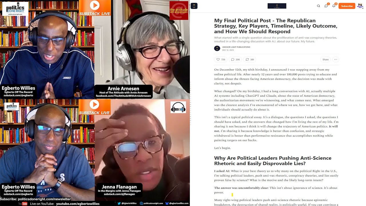 Immigration, War, and MAGA Extremism: Arnie Arnesen & Jenna Flanagan ...