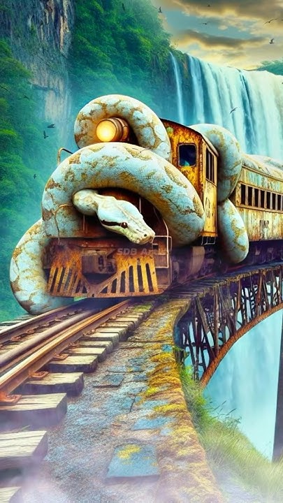 Travel Exploring | White Python vs Train #shorts #amazon #nature - YouTube