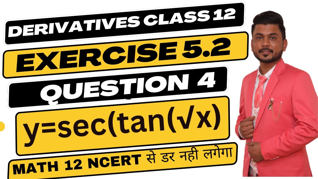 Derivatives Class 12 ️Exercise 5.2 Question 4 ️Derivatives Math cbse ...