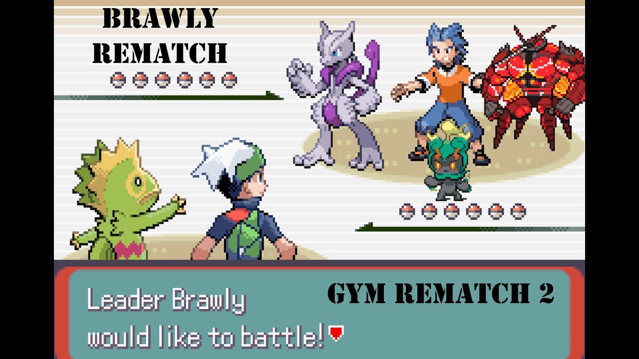 Pokémon Emerald Elite Redux- Gym Rematch: Brawly - YouTube