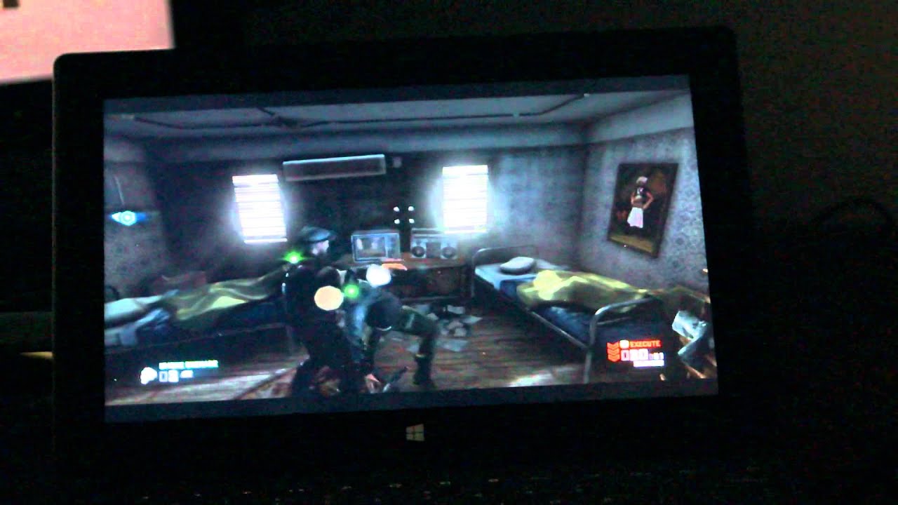 Surface Pro running Splinter Cell Blacklist w/Xbox 360 Controller - YouTube