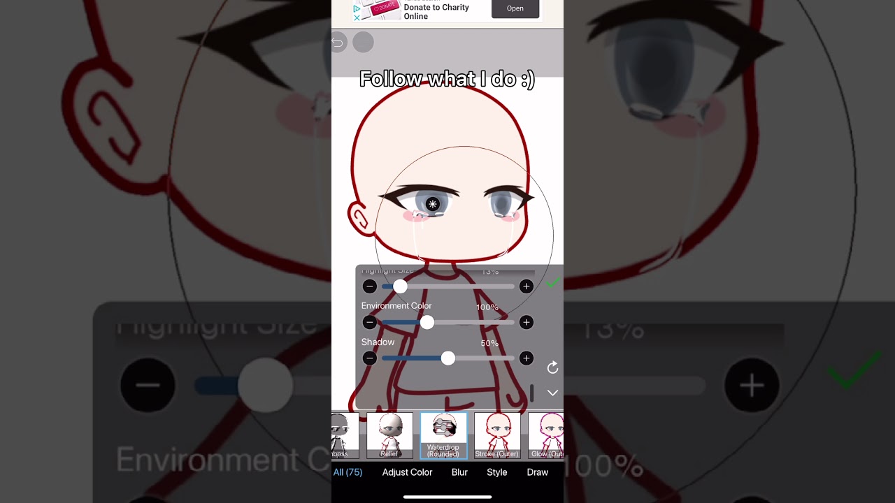 How to draw tears in Gacha club! (Gacha club) ignore the music #gacha # ...
