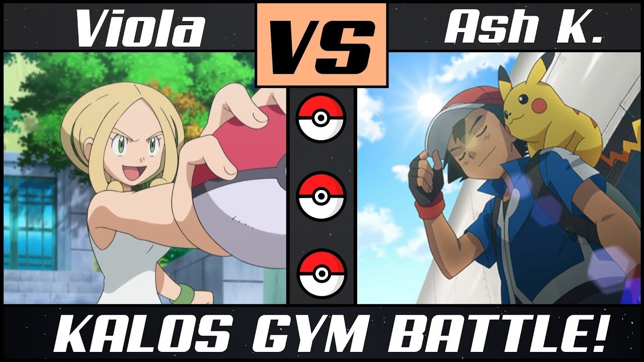 Kalos Gym Battle #1: ASH vs. VIOLA (Pokémon Sun/Moon) - Kalos Battle ...