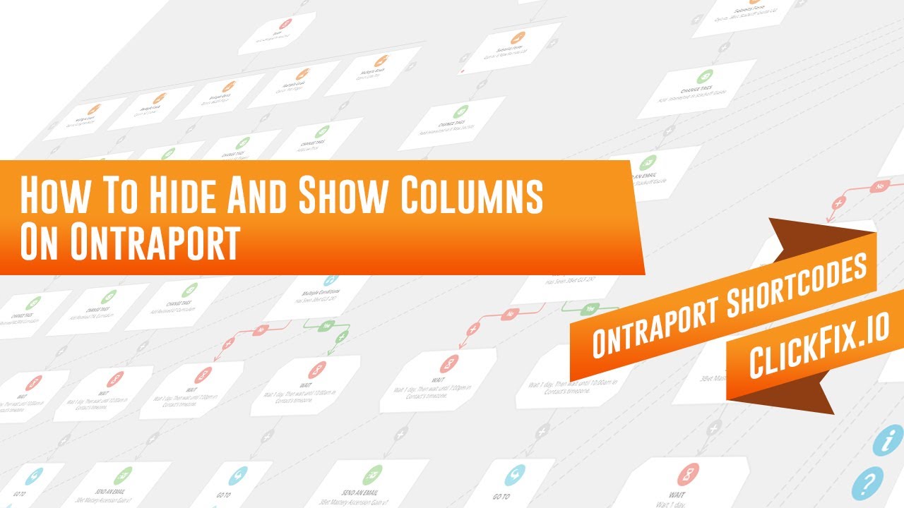 How To Hide And Show Columns On Ontraport - YouTube