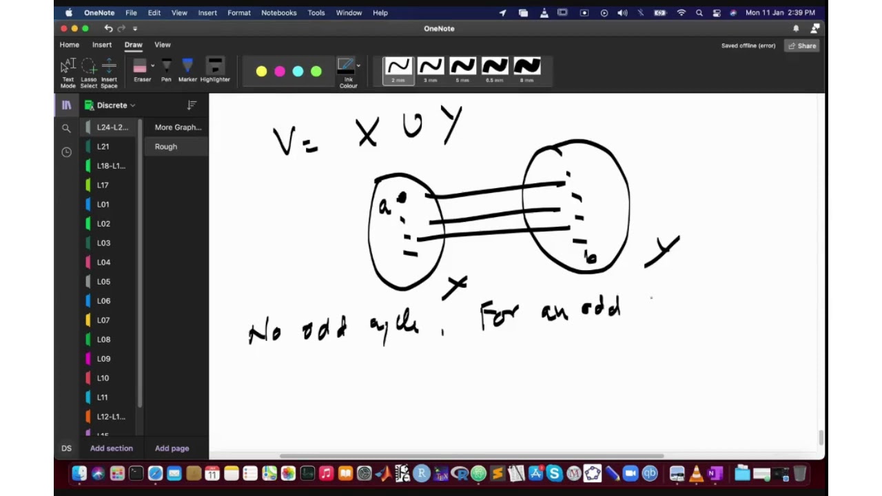 Graph Theory - Odd cycle in a Bipartite Graph - YouTube