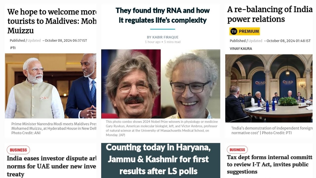 The Newspaper Analysis Today on 08/October 2024 (Tuesday) [Editorial ...