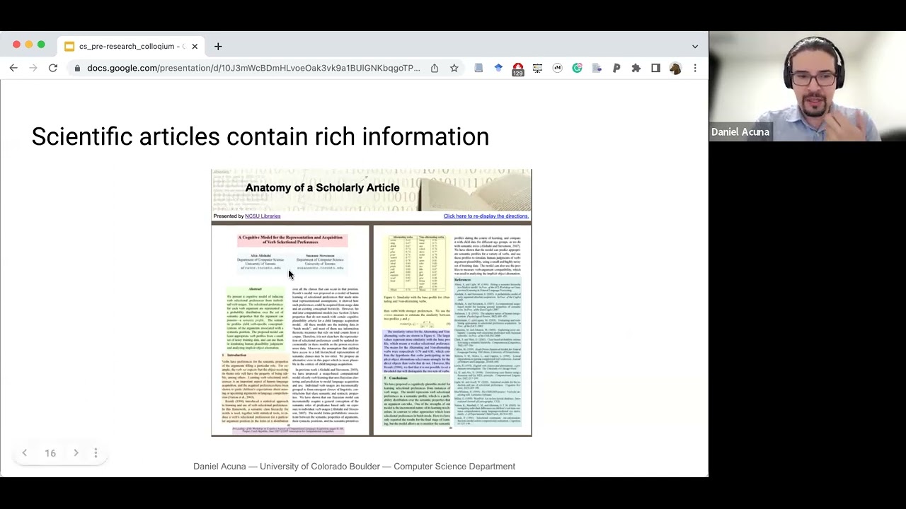 Artificial Intelligence for Scientific Discovery with Daniel Acuña ...