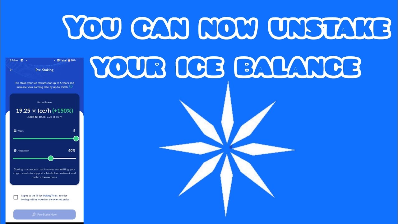 You can now unstake your #ice balance // #icenetwork lastest update ...