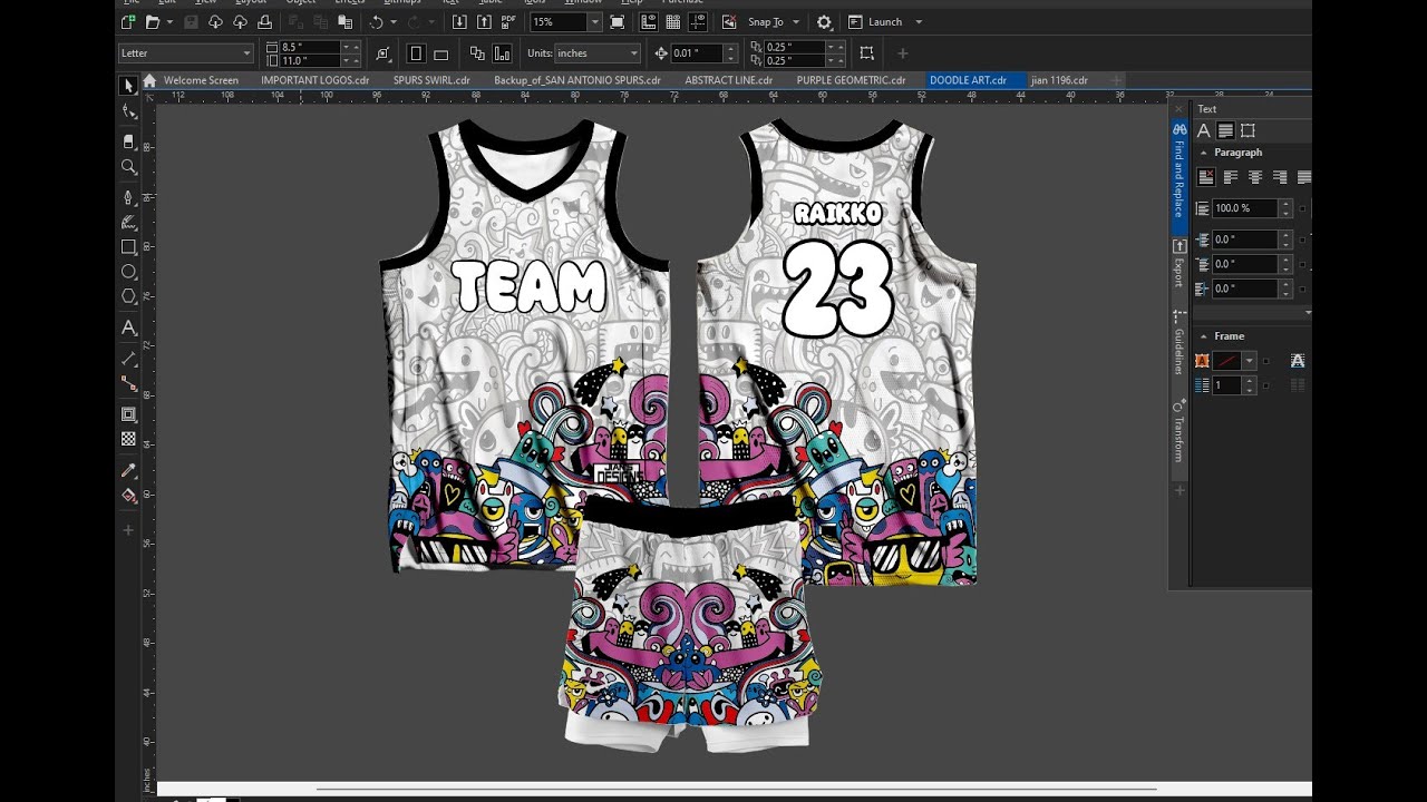 JERSEY DESIGN COREL DRAW - YouTube