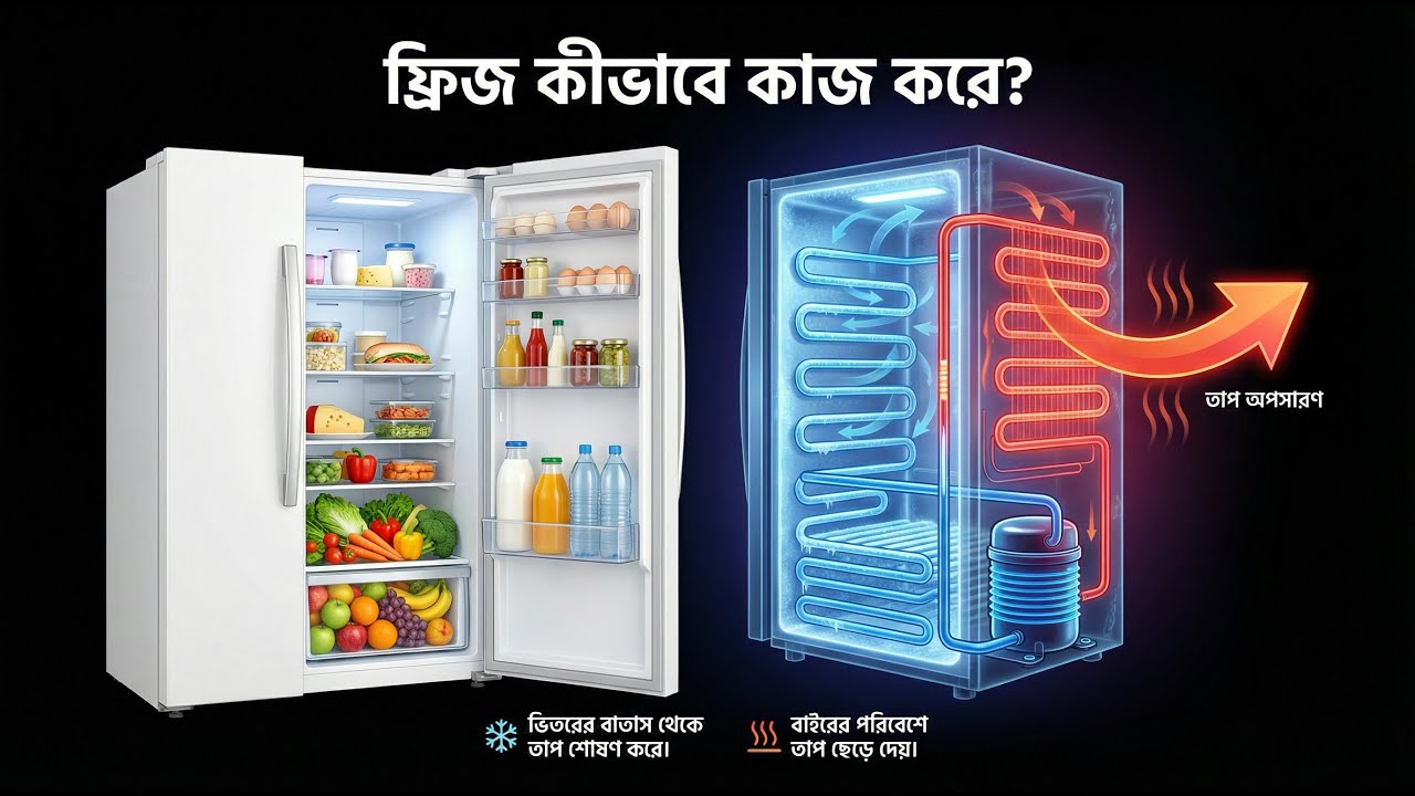 How Refrigerator Works 3D Animation Physics behind Cooling ফ্রিজ কীভাবে ...
