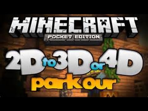 MCPE Custom Map - 2D To 3D Or 4D!!! - YouTube