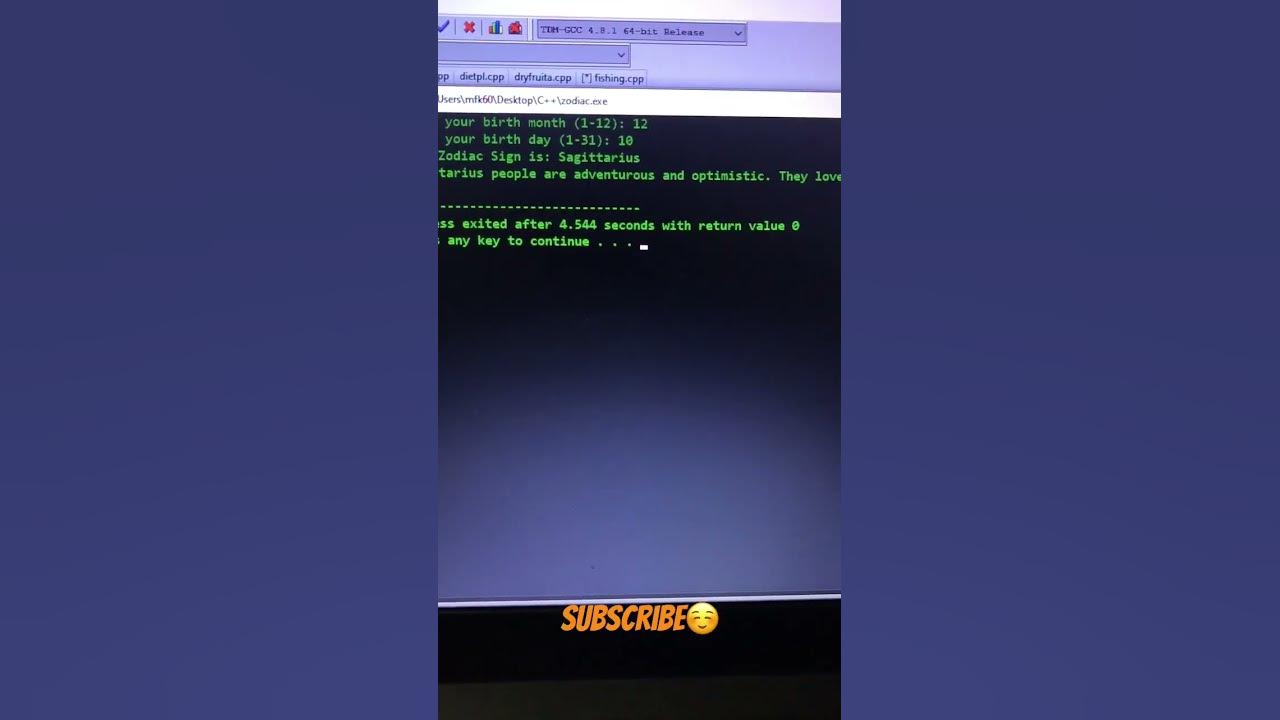 Birth Month Ide Dev C Cppprogramming Youtube