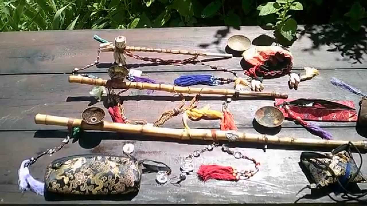 Longue pipe à tabac chinoise de Kung fu / Chinese tobacco smoking pipe ...