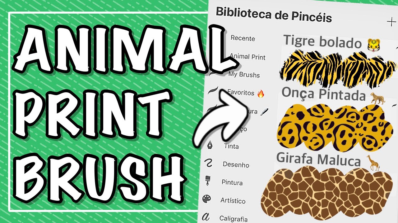 COMO FAZER BRUSH DE ANIMAL PRINT | Criando brush de estampa com o ...