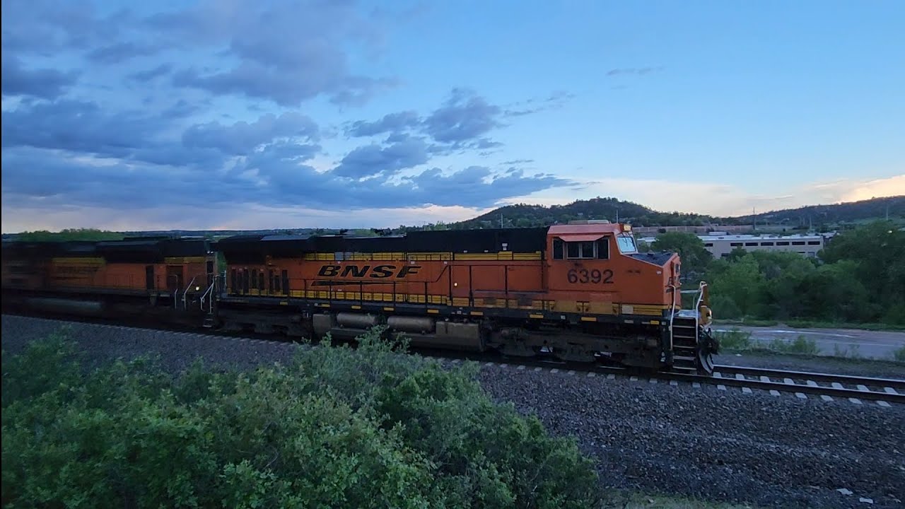BNSF 6392 Leads a Soutbound Loaded Coal train with 3 DP Units 6/10/23 - YouTube