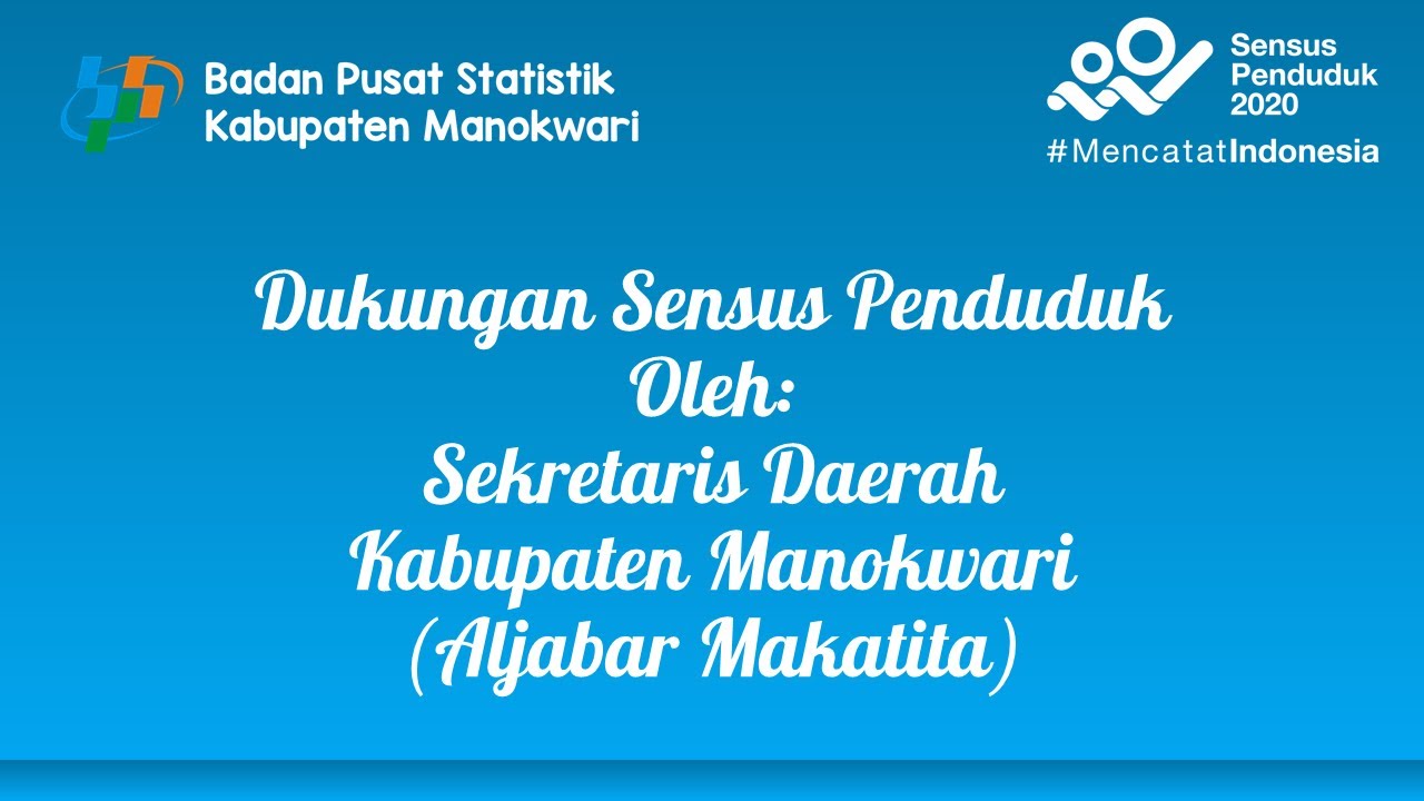 Dukungan Sensus Penduduk Sekda Manokwari dan Pendampingan Sensus ...