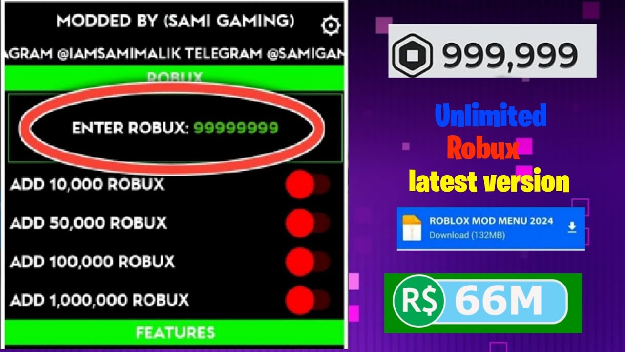 Roblox robux mod menu Latest version - YouTube