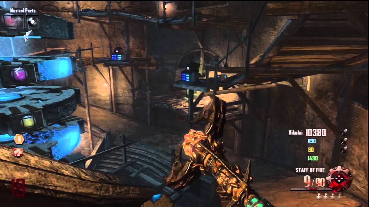 Black Ops 2 Zombies Origins | Staff of Fire and Pack a Punch HAMR ...