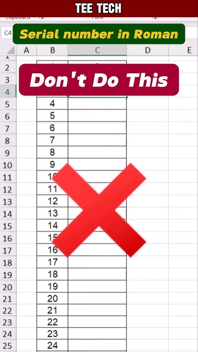 Roman Numbers In Excel😎🔥 Excel Exceltips Data Exceltutorial Exceltricks Shorts Youtube