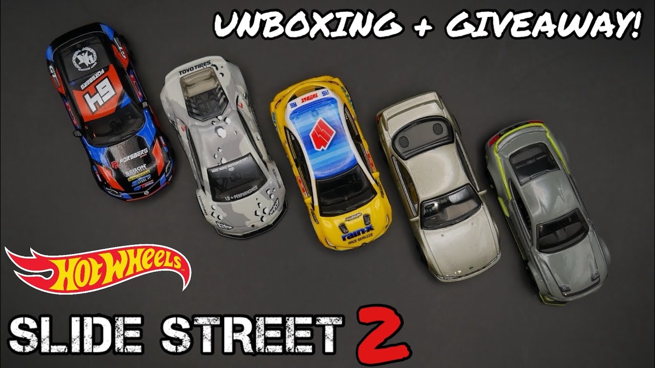 Hot Wheels Slide Street 2 Case | Unboxing and Giveaway - YouTube