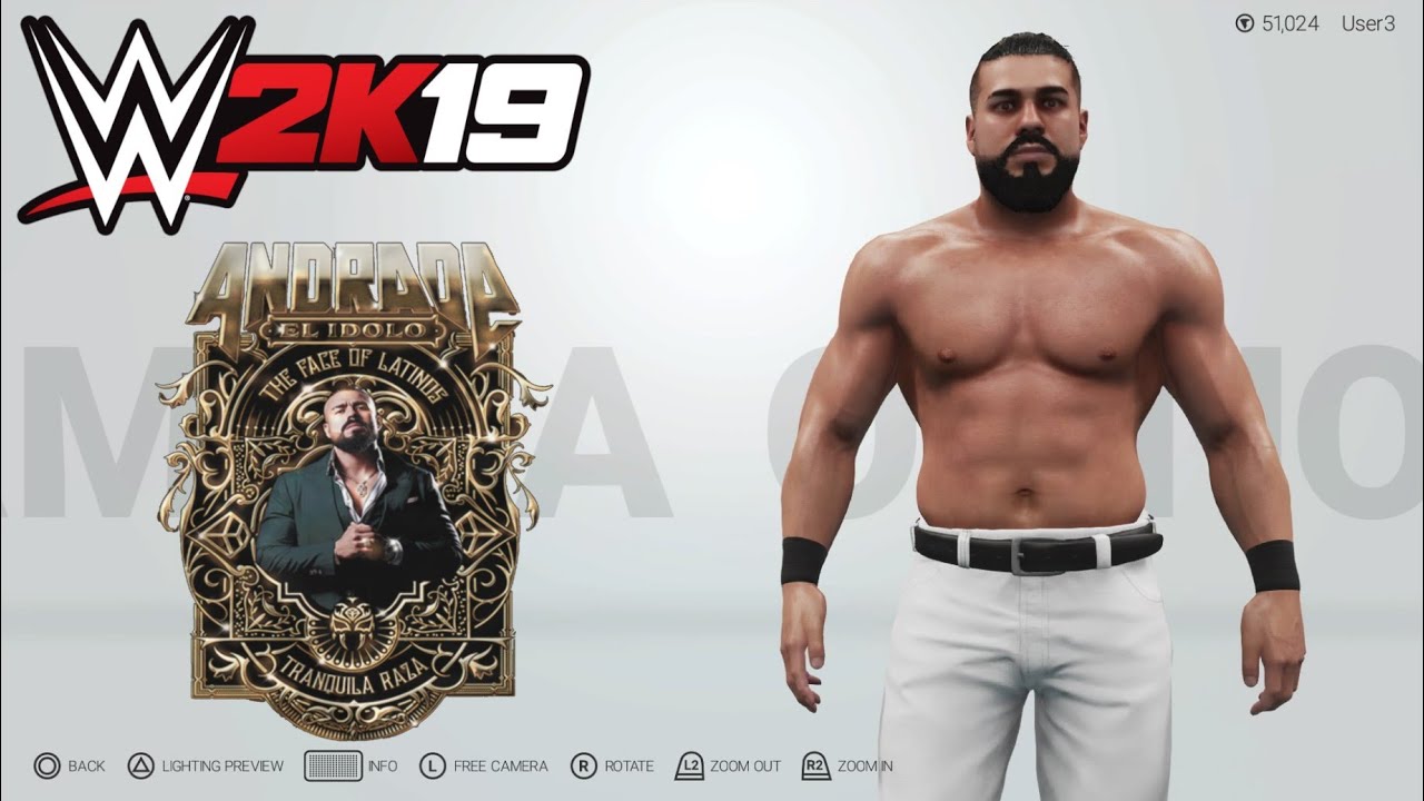 WWE 2K19 ps4/xbox one Andrade El Idolo custom attire - YouTube