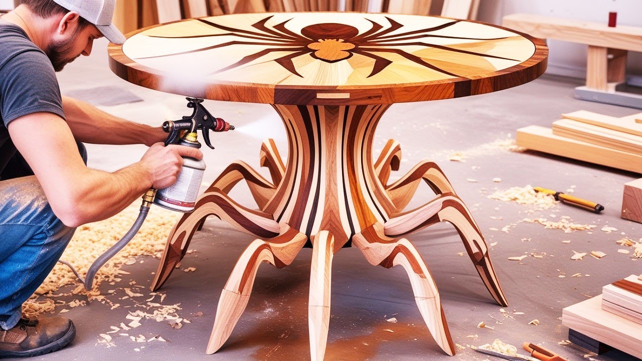 Incredible Upcycling: Transforming Waste Wood into a Gorgeous Spider ...
