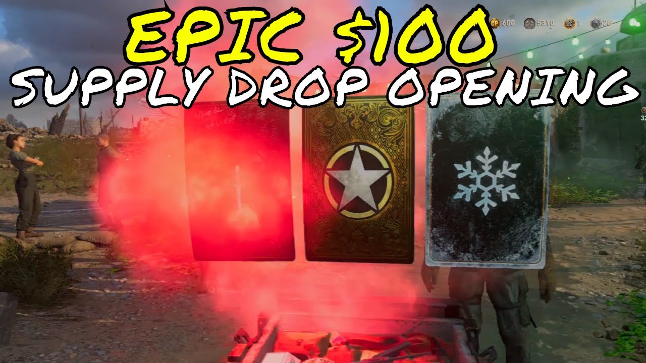 Call of Duty WW2 - $100 supply drop opening ( NEW HEROIC WEAPONS) - YouTube
