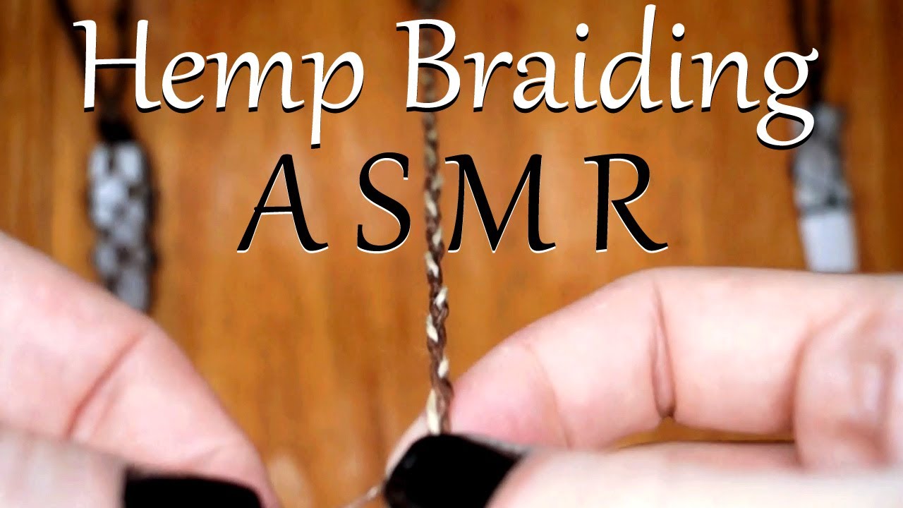 ASMR Hemp Braiding, Rambling Whispers & Crackling Fire - YouTube