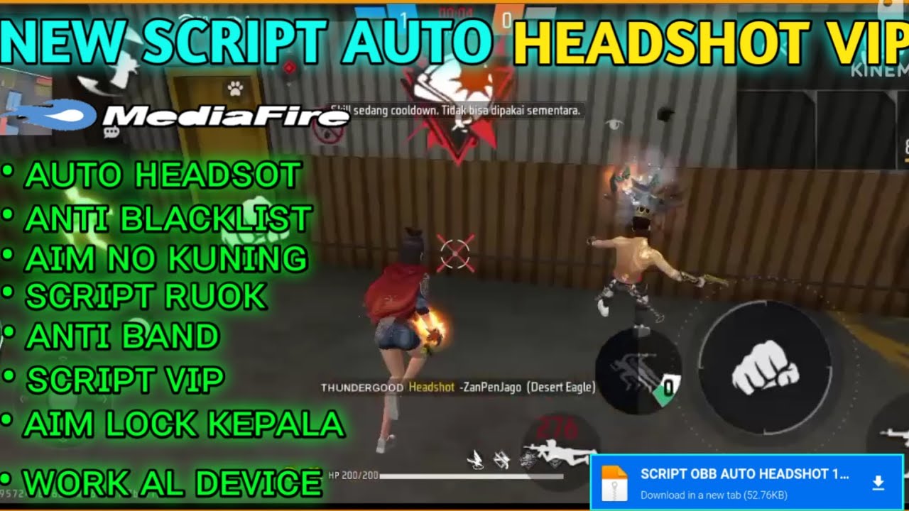 SCRIPT OBB AUTO HEADSHOT FF ORI FF MAX WORK AL DEVICE 💯 - YouTube