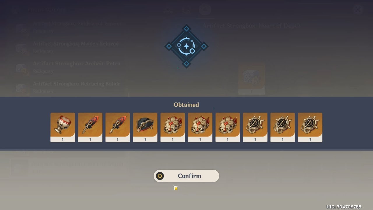 Artifact Strongbox | Heart of Depth | Genshin Impact - YouTube