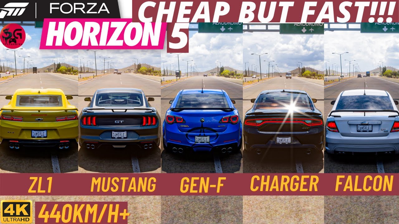 Forza Horizon 5 Top 8 Fastest & Cheapest Muscle Cars To Own | 4k 60fps ...