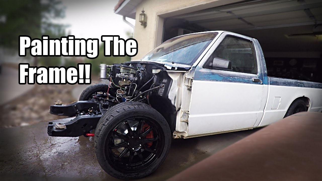 Painting The Frame!!! S10 V8 Swap - YouTube