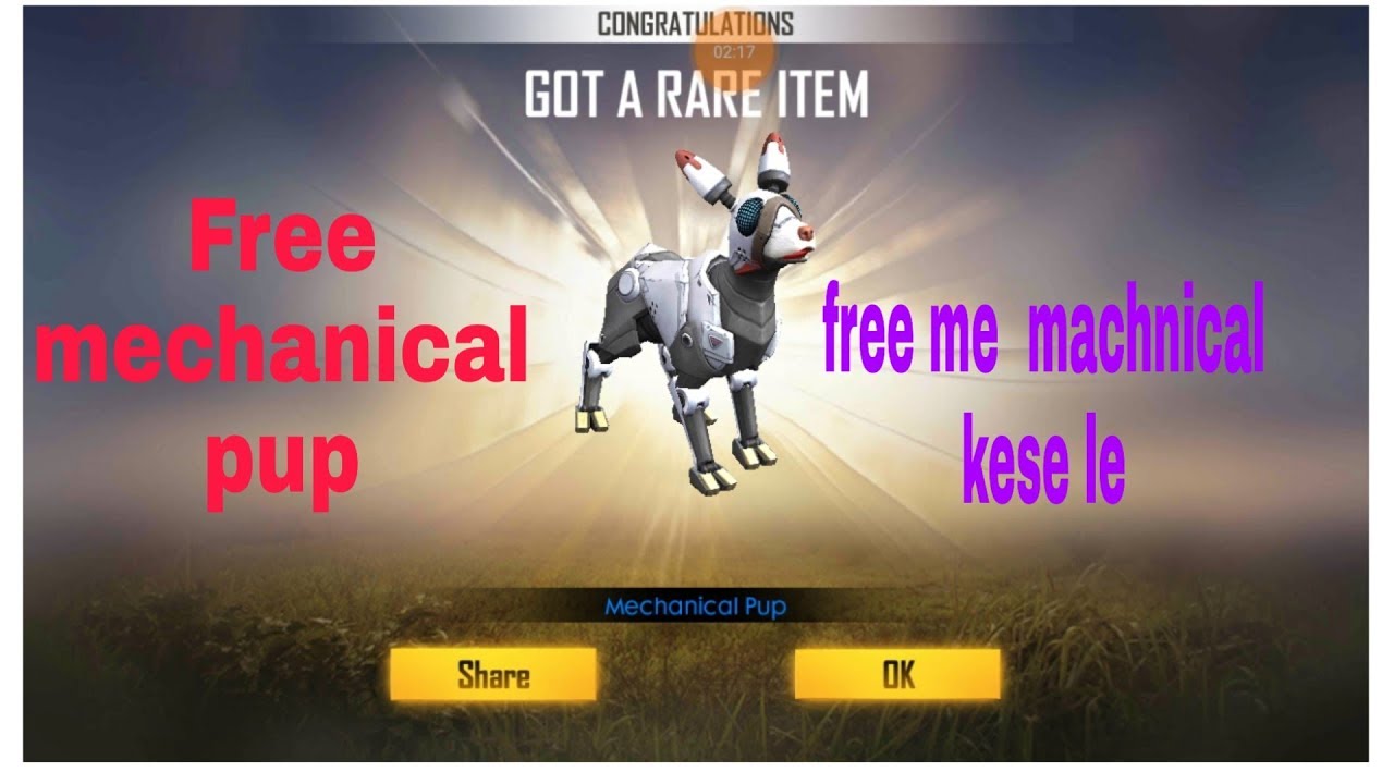 How to get new pet dog in free fire, mechanical pup full details and ...