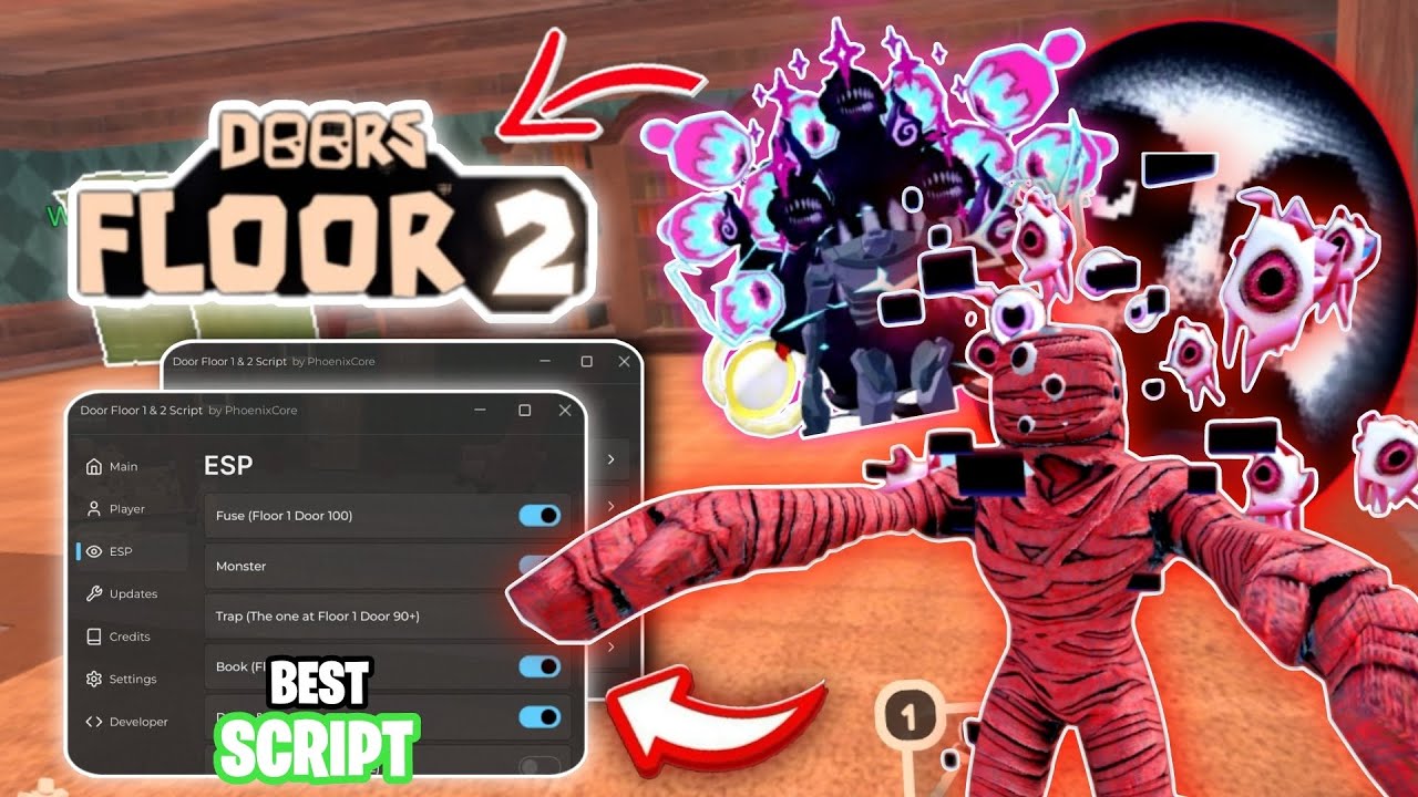 DOORS FLOOR 2 1 & 2 SCRIPT SHOWCASE HACK | ARCEUS X SOLARA DELTA - YouTube